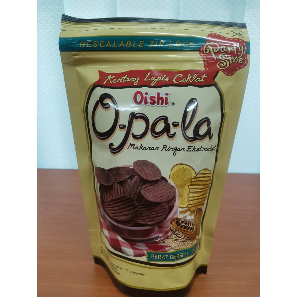[HALAL] Oishi Opala Chocolate Potato Chips (100g) [Exp: 04/02/2022 ...