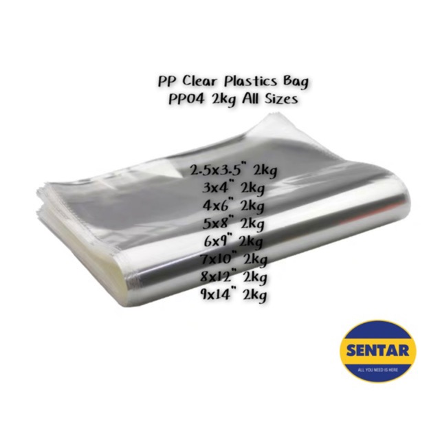 High Quality PP04 Clear Plastics Bag 2.5x3.5"/ 3x4"/ 4x6"/ 5x8"/ 6x9"/ 7x10"/ 8x12"/ 9x14" 2kg ...