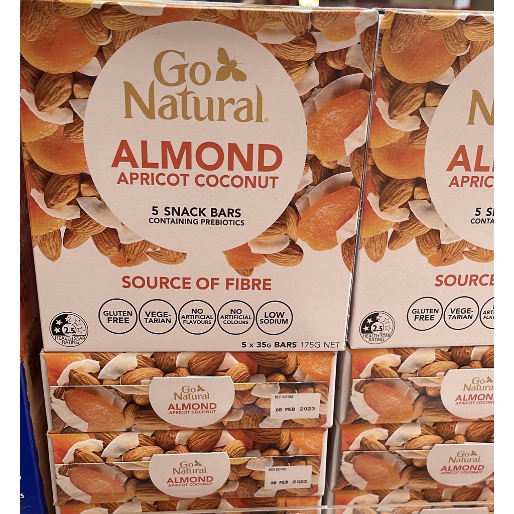 Go Natural NUT DELIGHT Bars/ Almond Apricot Coconut Breakfast Bar ...