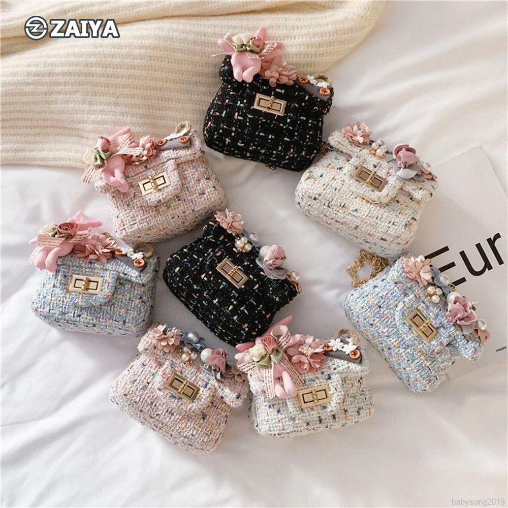 ANN Kids Girls Bags Baby Girl Cotton Linen Small Square Mini Handbag ...