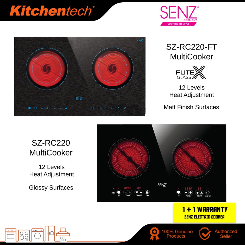 Senz SZ-RC220 / SZ-RC220-FT Built in MultiCooker Electric Ceramic Hob ...