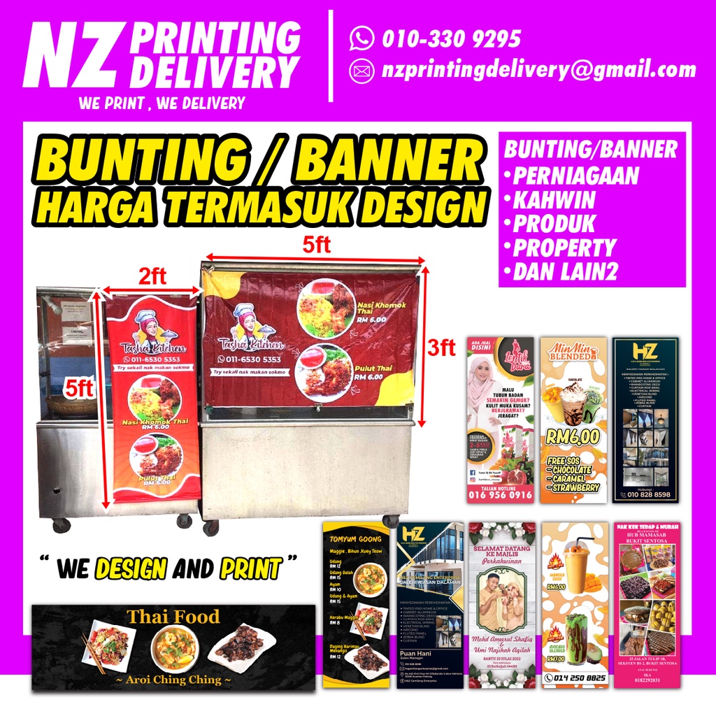 CETAK BUNTING BANNER PRINTING DIRECT KILANG ECO SOLVENT BUNTING KAHWIN ...
