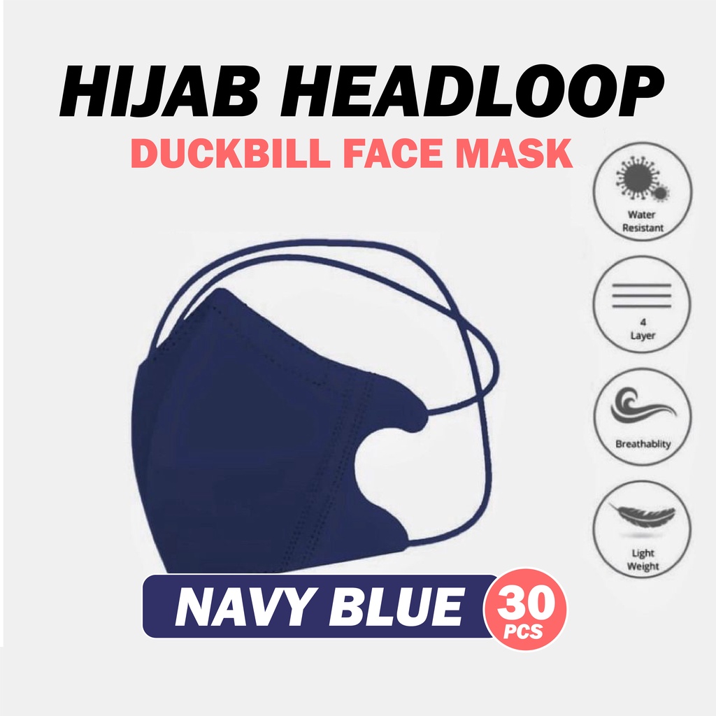 Konbini- 30pcs Bundle Pack Mask Face Mask Duckbill 4ply 4 layer non ...