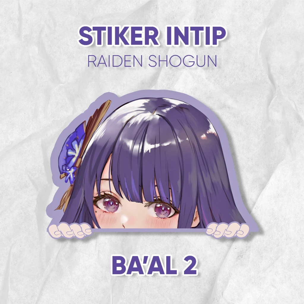 Raiden Shogun Baal Genshin Impact Anime Sticker Waterproof | Shopee ...