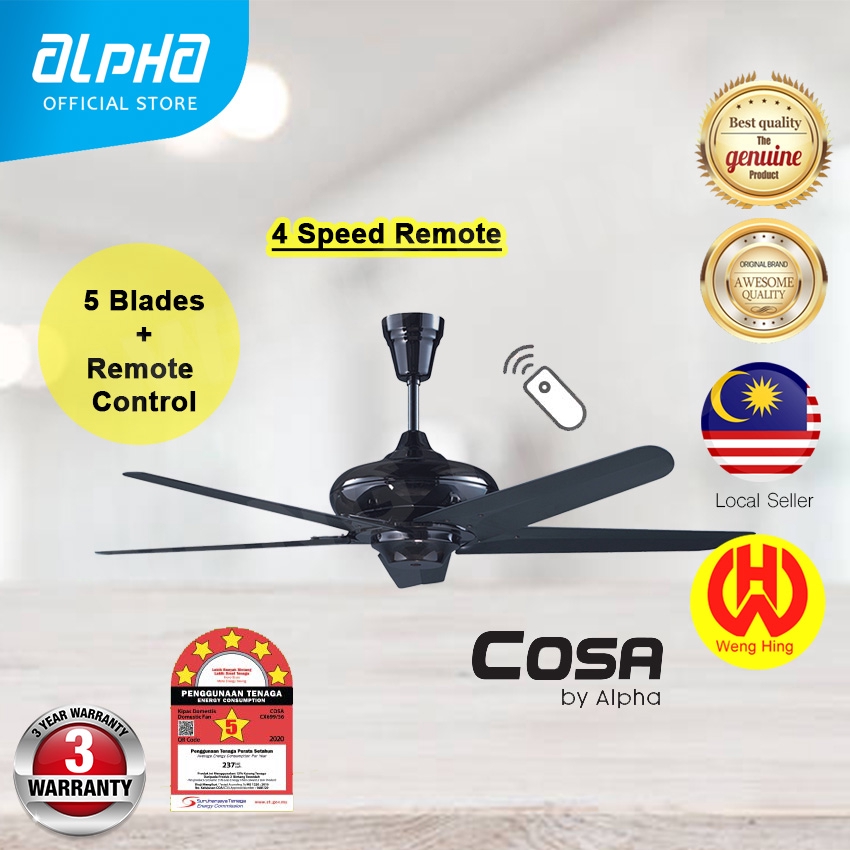 ALPHA COSA CX699/56 4 SPEEDS Ceiling Fan WITH REMOTE CONTROL 699 ...