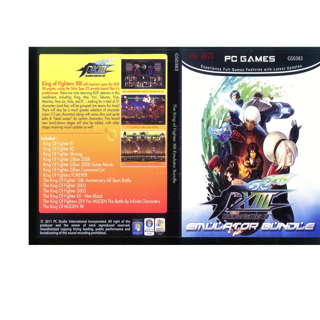 PC Games THE KING OF FIGHTER XIII EMULATOR BUNDLE - 1 DVD | Shopee Malaysia