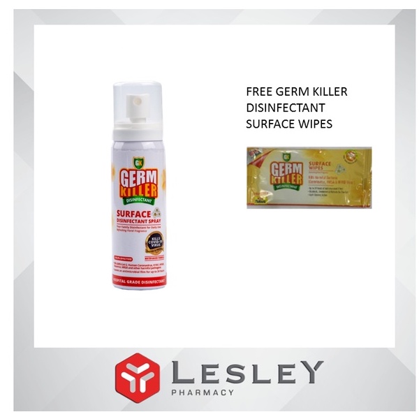 Germ Killer Surface Disinfectant Spray 85ml (Free Germ Killer ...