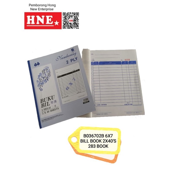 🌟 READY STOCK 🌟 BILL BOOK Numbering 5X8, 6X7 2PLY X 40SHEETS | Shopee ...