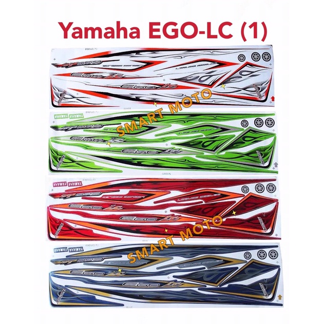 Yamaha EGO-LC ELC EGO LC 125 (1) Body Stripe Body Sticker Green/White/Red/Blue | Shopee Malaysia