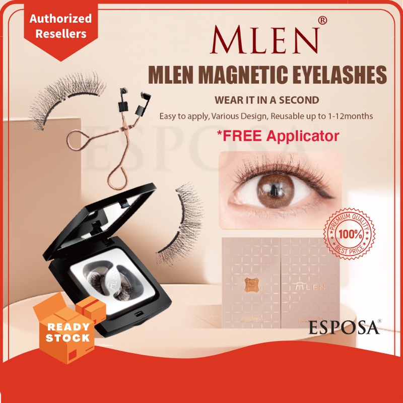 ESPOSA Mlen Women Magnetic Eyelash Natural Fake Eyelashes False ...