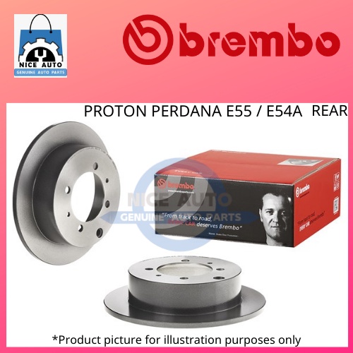 PROTON PERDANA E55A / E54A (REAR) BRAKE DISC ROTOR -BRAND BREMBO ...