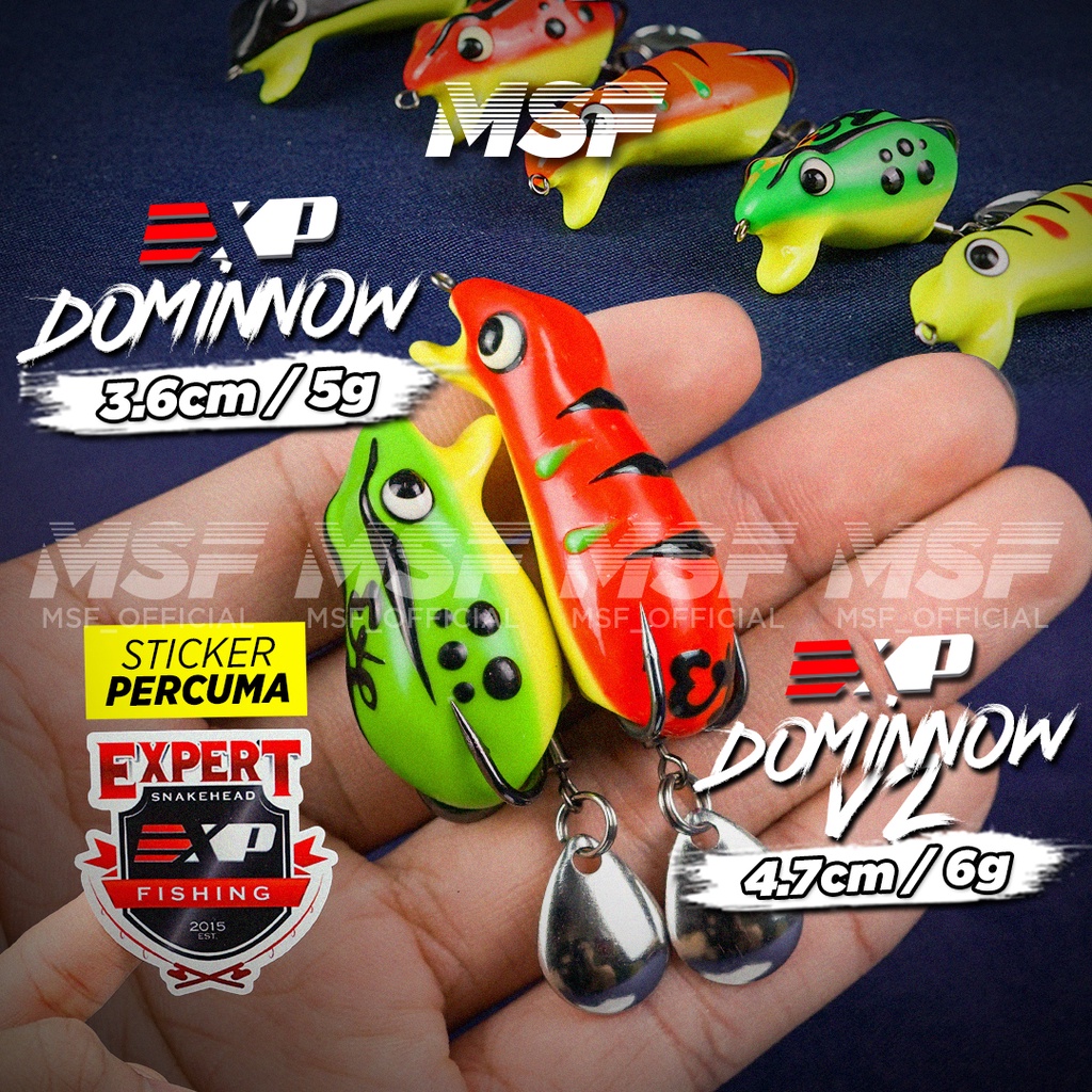 [MSF] EXP Dominnow & Dominnow V2 Soft Frog Thailand | 3.6cm / 4.7cm | Katak Getah Haruan Casting ...