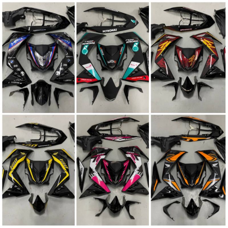 COVERSET HONDA RS150 V1 V2 V3 WINNER X 150 SUPRA GTR CUSTOM DESIGN RS150R X BSH RSX RS-X BOON ...