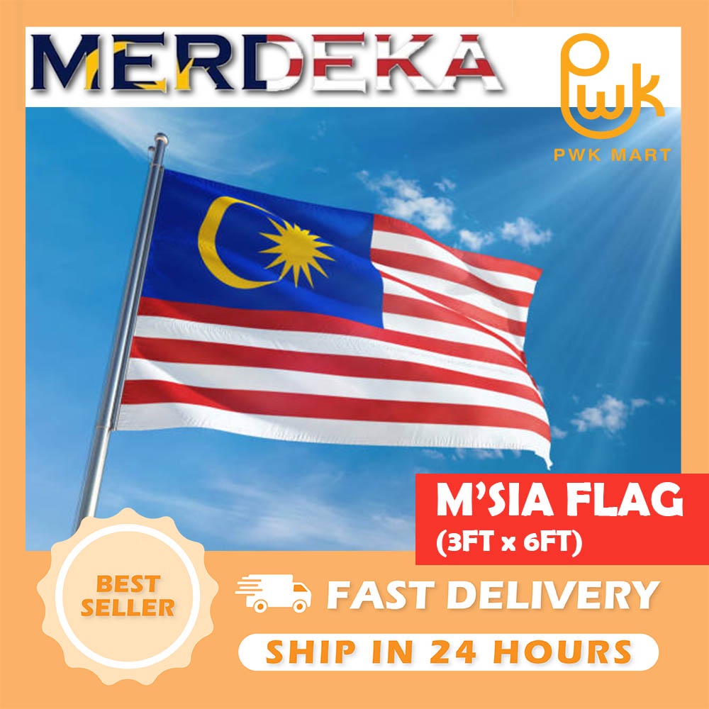 🌟MERDEKA🌟 Malaysia Flag 3X6FT Bendera Malaysia polymesh 马来西亚国旗 | Shopee ...