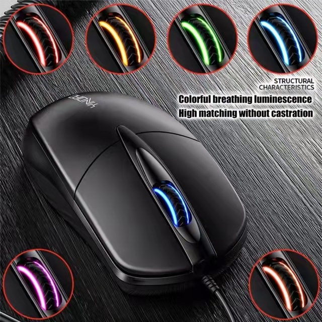 G2 Wired Mouse Silver Eagle Colorful Luminous USB Wired Business Mouse ...
