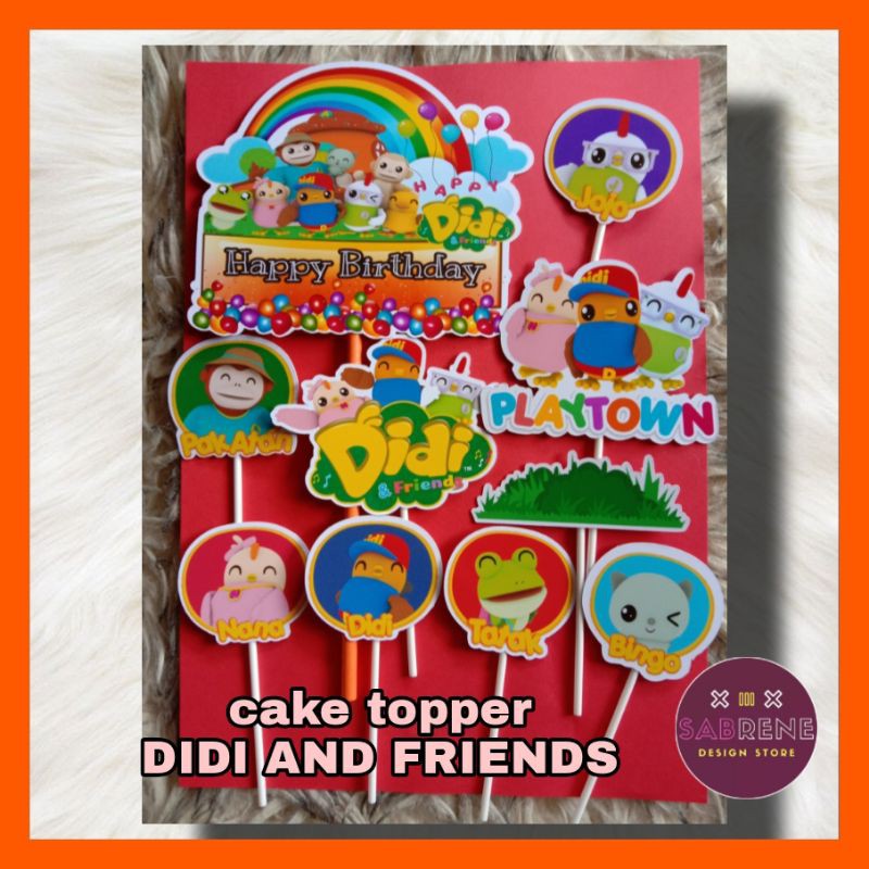DIDI AND FRIENDS CAKE TOPPER READY STOCK DESIGN 1, 2 and ,3 | Shopee ...