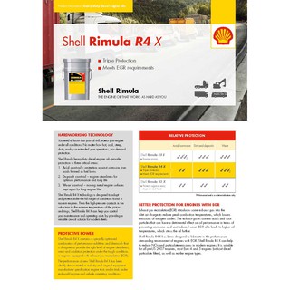 Shell RIMULA Heavy Duty Diesel Engine Oil R4X 15W-40 Shell Diesel ...