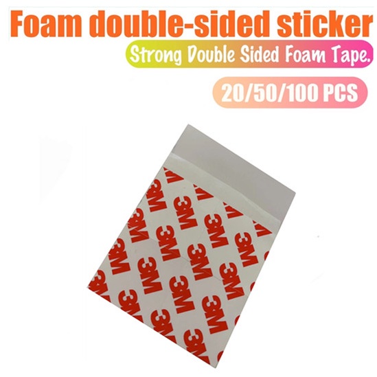 20/50pcs 3M Double Sided Foam Tape Strong Pad Mounting Self-Adhesive ...