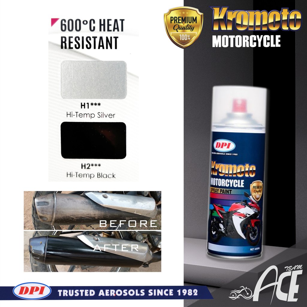 DPI 600°c Heat Resistant Spray Paint High Temperature 600c Kromoto ...