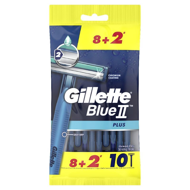 GILLETTE BLUE 2 plus disposable razor ( 10 pcs ) | Shopee Malaysia