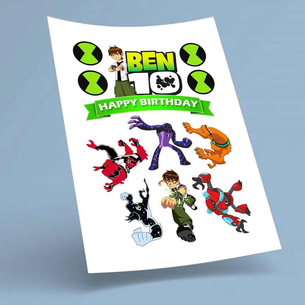 BEN 10 CUSTOM NAME & AGE [JPEG FORMAT/FILE] [CAKE TOPPER] [PRINT ...