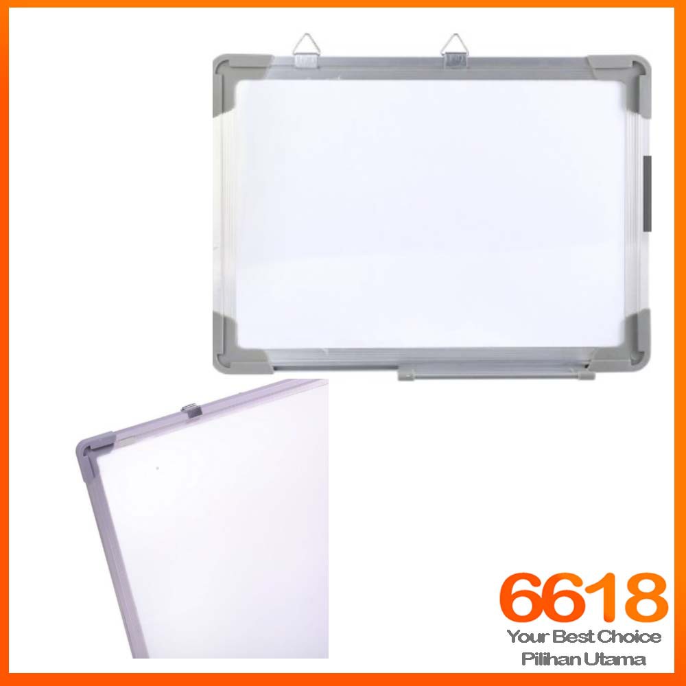 Papan Putih Magnetik dengan Sudut Plastik Magnetic White Board with ...
