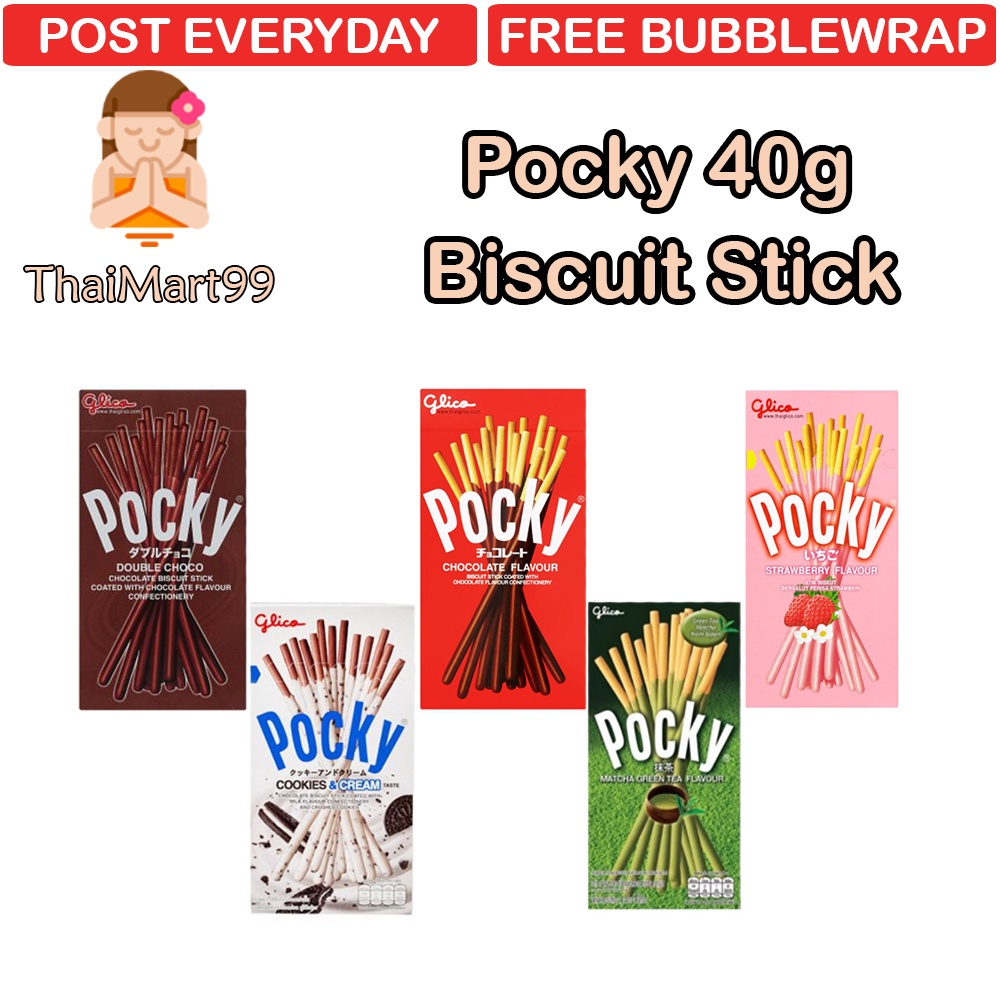 【ThaiMart99】【READY STOCK】 Thailand Glico Pocky Biscult Stick 33g-40g ...