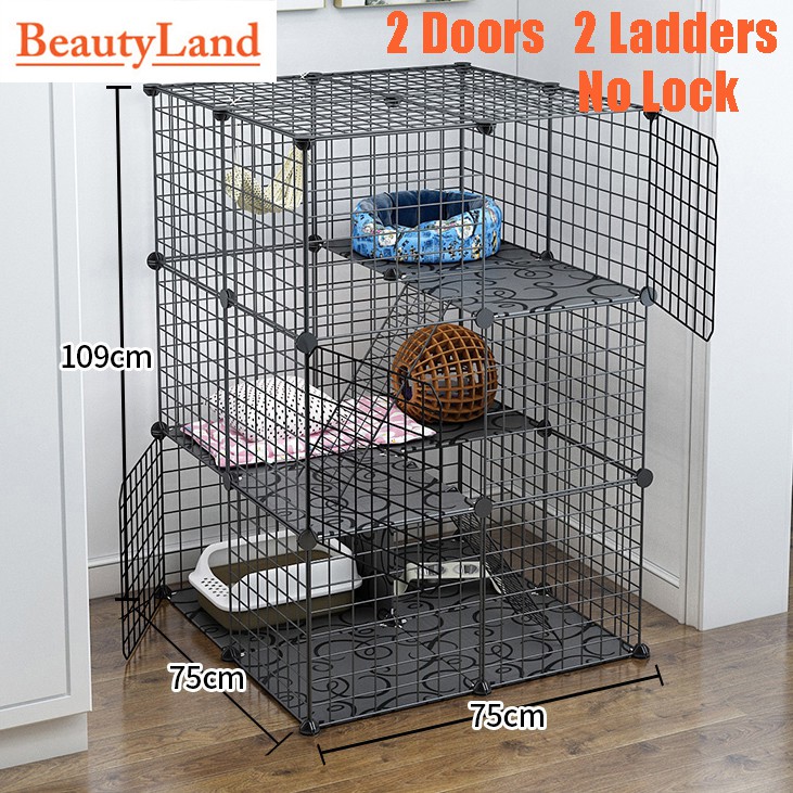 Free Door Lock~ Extra Large 12 Cubes Steel Wire Cat Cage Cat Rest Play ...