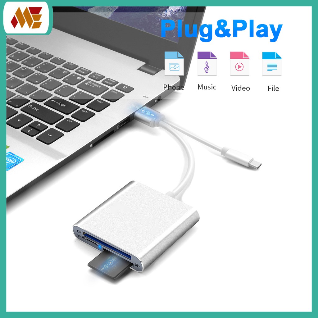 Type-c 3-in-1 SD TF CF Card Reader Multi-in-one Notebook Card Reader ...