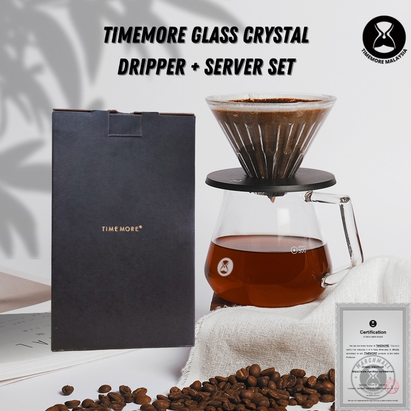 Timemore - Glass Crystal Dripper + Server Set 01/02 Gift Set | Shopee ...