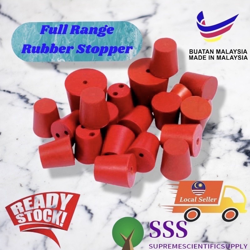 Rubber stopper 35mm (solid ,1 hole, 2 hole) | Shopee Malaysia