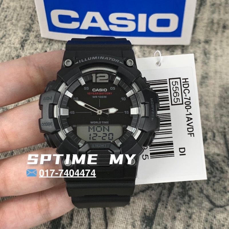 CASIO ANALOG-DIGITAL HDC-700-1AVDF / HDC-700-1AV / HDC-700-1A / HDC-700 ...