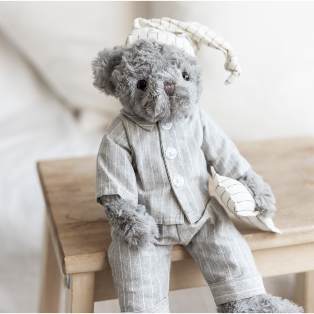 [READY STOCK] Luxury Teddy Bear, elegant, classy grey teddy, bedtime ...