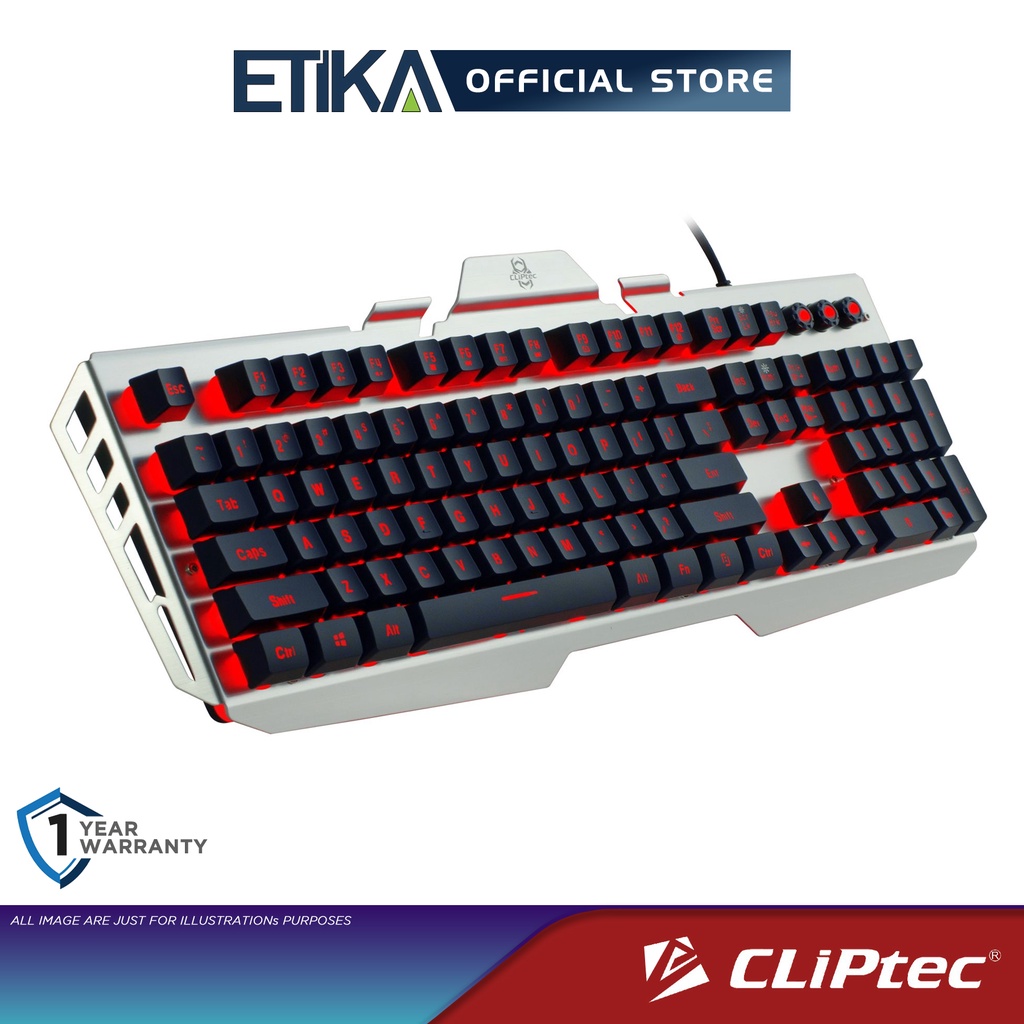 CLiPtec Nacrono RGK752 | USB LED Illuminated Gaming Keyboard | 7 ...