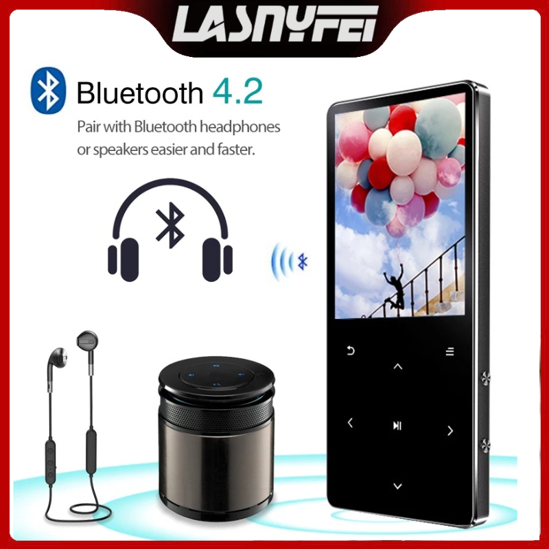 MP3 MP4 Player with Bluetooth Speaker Touch Key Hi-Fi Metal Mini ...