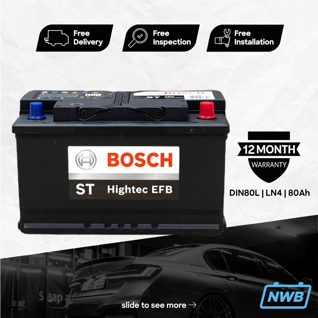 NW BOSCH Battery LN4 DIN80 (EFB) | Car Battery | Bateri Kereta | BMW ...