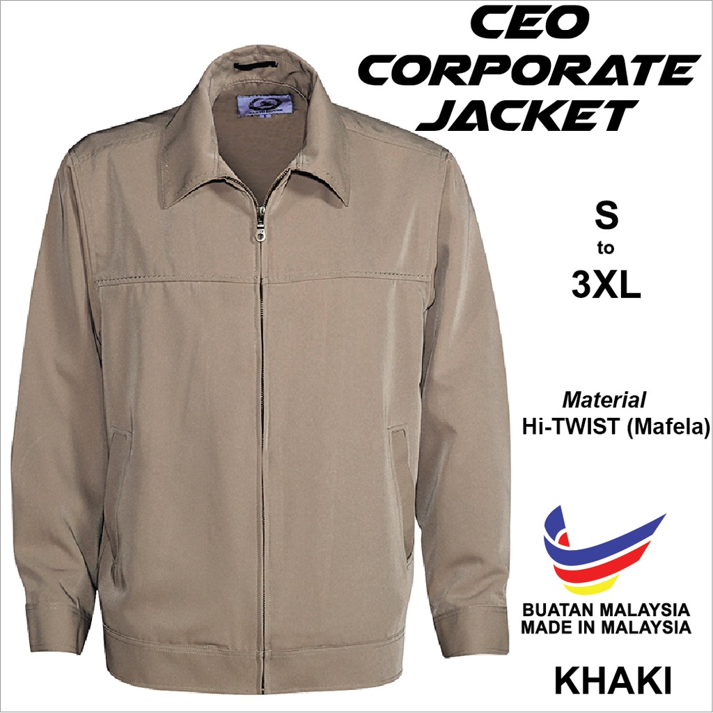 Khaki CEO Jaket Korporat Corporate Jacket Executive Uniform | Shopee ...