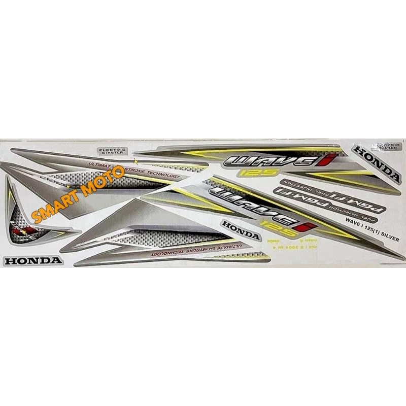 Honda Wave125i W125 i Wave125 i W125i Wave 125i (1) Body Stripe Sticker ...
