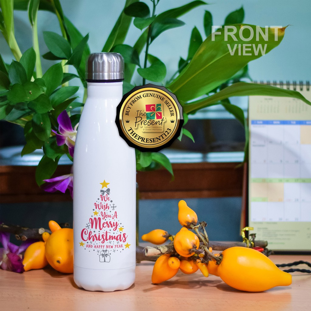 Personalized Name Christmas COLA Shape Stainless Steel Vacuum Thermos ...