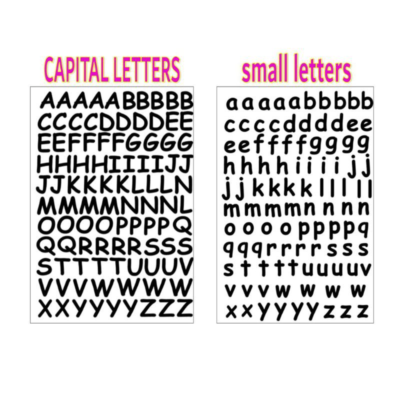 Font Comic Sticker ABC letter huruf alphabets A to Z belon | Shopee ...