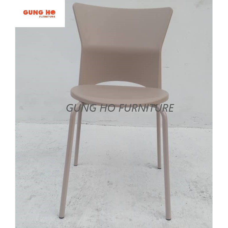 (Ready Stock) Modern Cafe/Pantry/Dining Chair - Plastic (PP) with Metal ...
