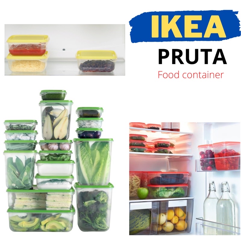 IKEA PRUTA FOOD CONTAINER SET OF 17 TRANSPARENT IKEA FOOD CONTAINER ...
