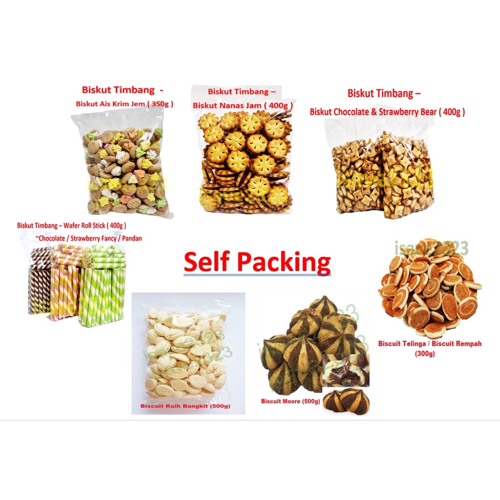 [ Self- Packing ] Biscuit / Biskut Timbang ( 300g -500g ) - 7 Types ...