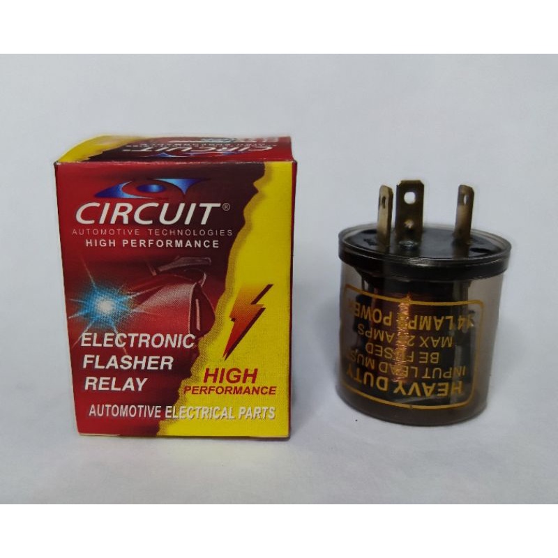 ELECTRONIC FLASHER RELAY Universal type 12v / 24v 3-terminal CIRCUIT ...