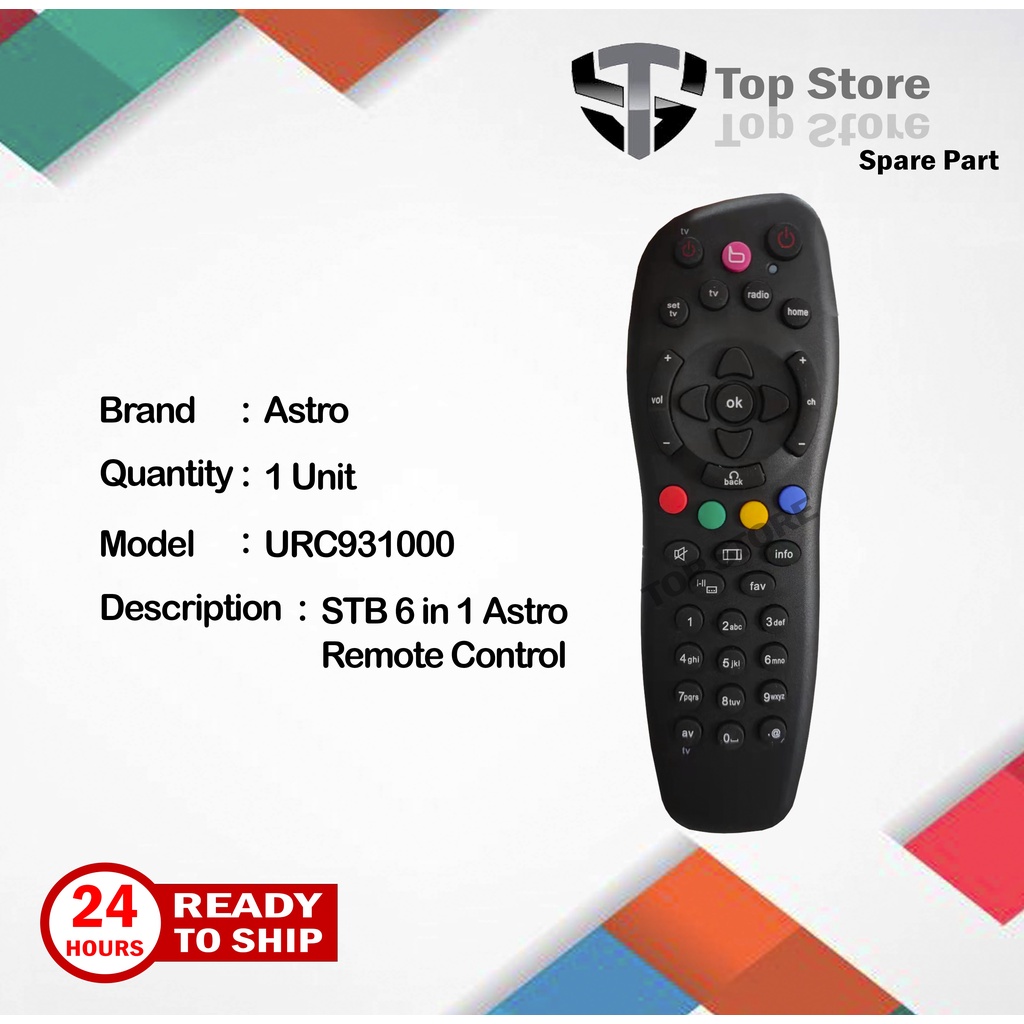 URC931000 Astro STB 6 in 1 Remote Control | Shopee Malaysia