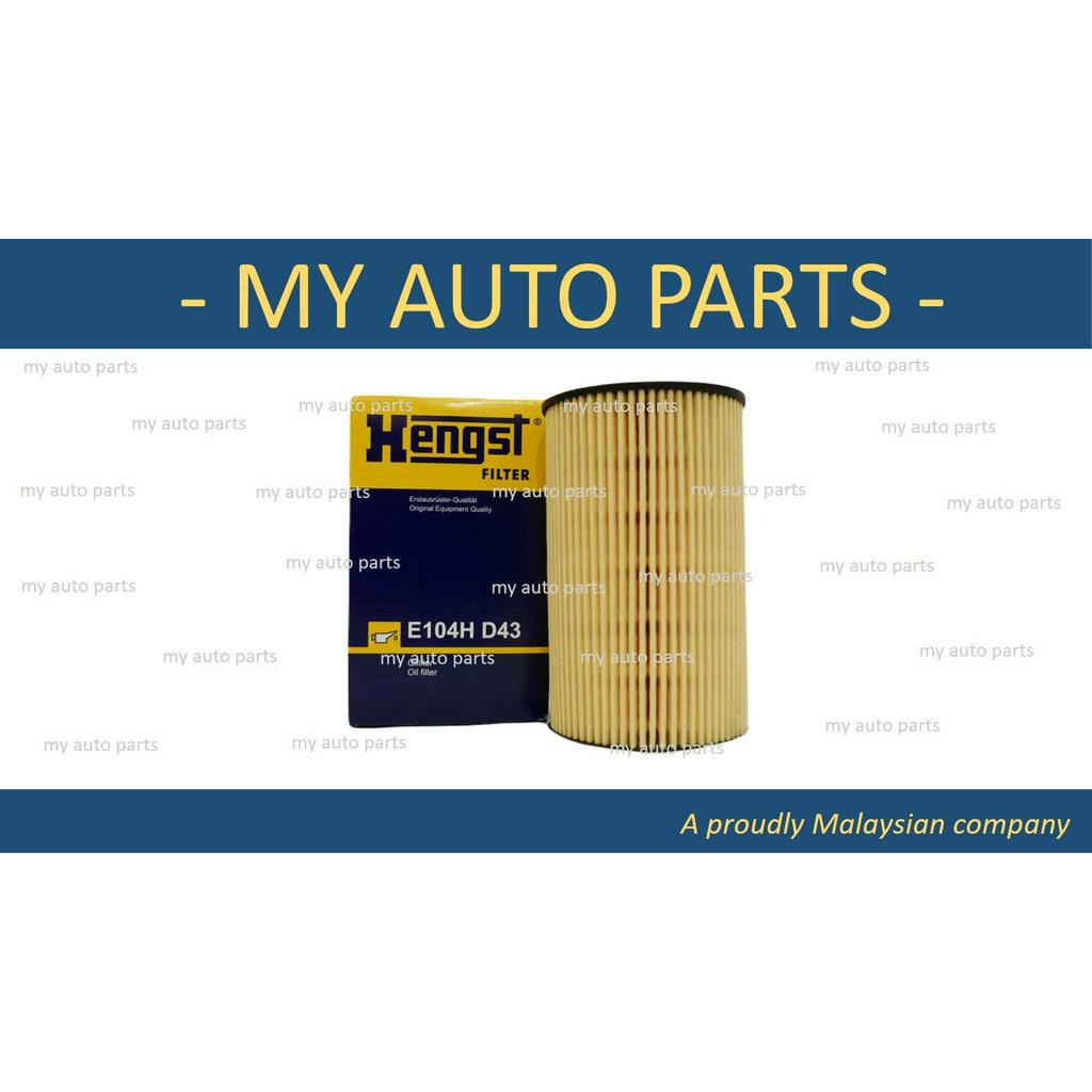 (E104H D43) HENGST OIL FILTER BMW E36 E46 316I 318I E34-518I M43 OIL ...