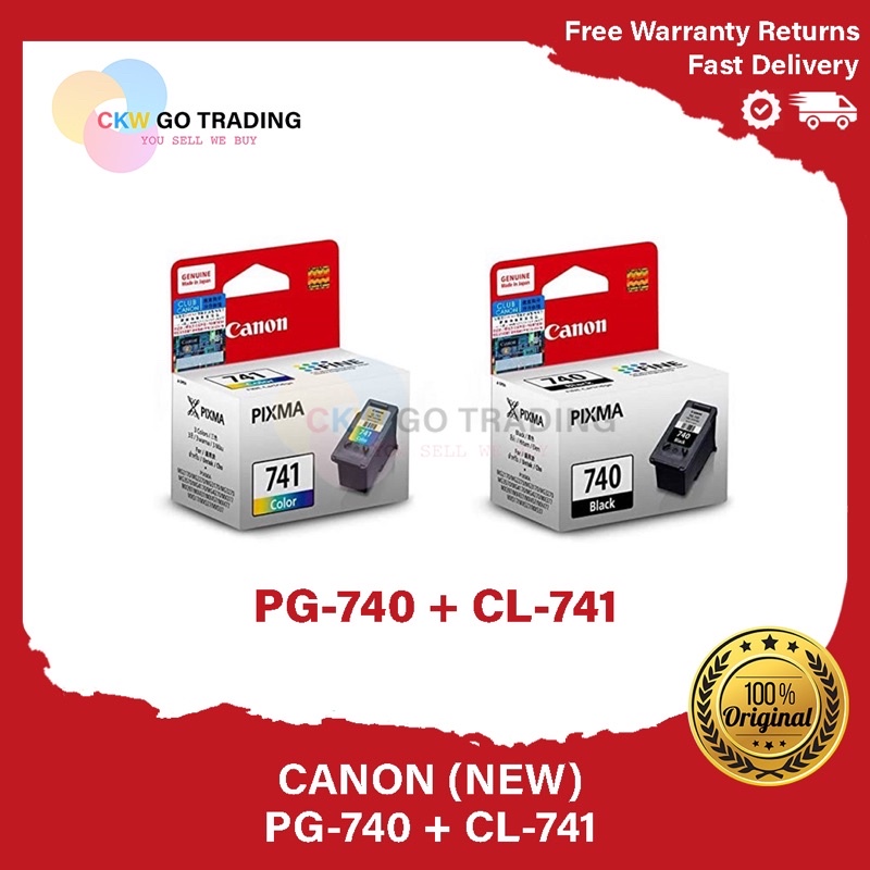 Canon PG-740 / CL-741 / PG740 CL741 Ink Cartridge PG740 / CL-741 ...