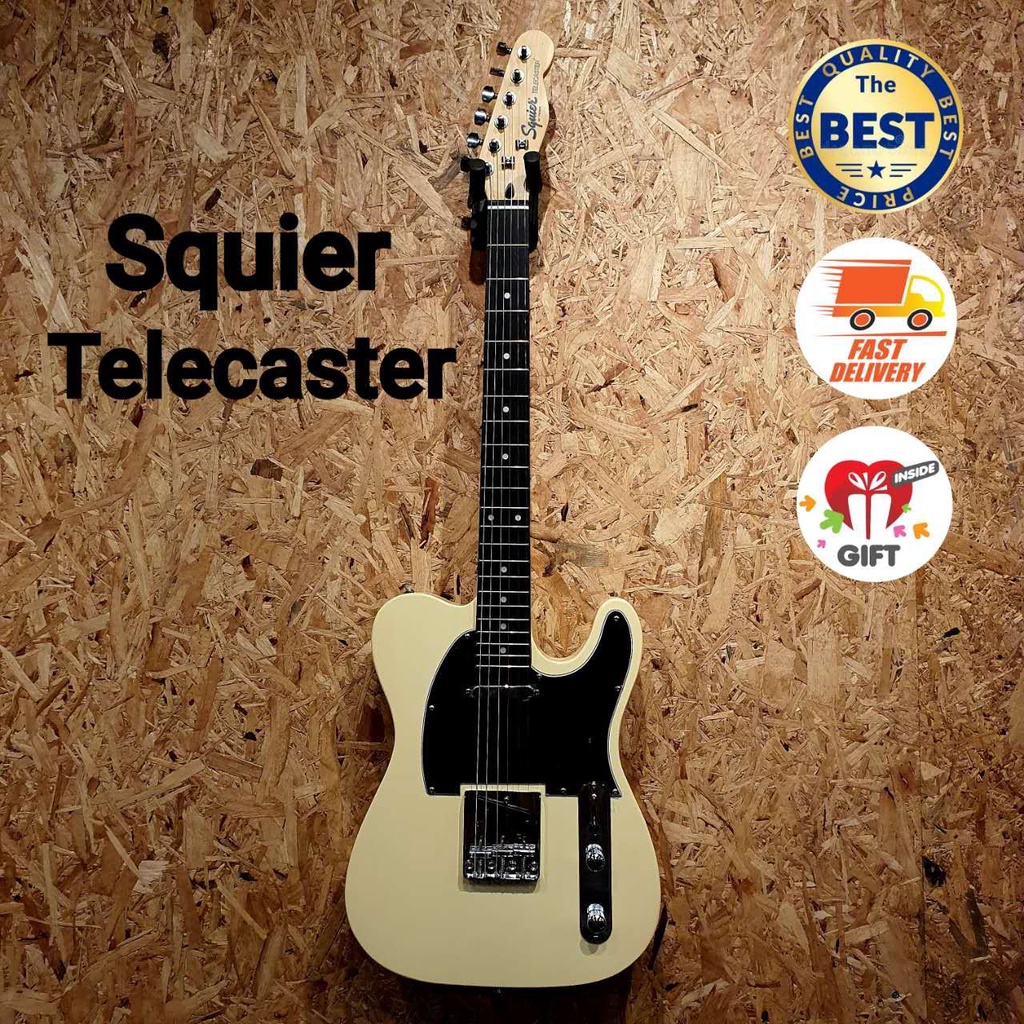 Squier Telecaster Electric Guitar # Stratocaster Wings Piano Bass Capo ...