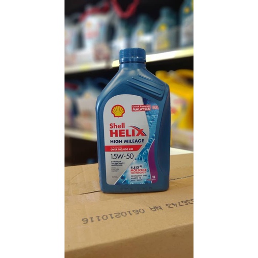 [ORIGINAL] SHELL HELIX HIGH MILEAGE 15W-50 1L ( PASARAN MALAYSIA ...