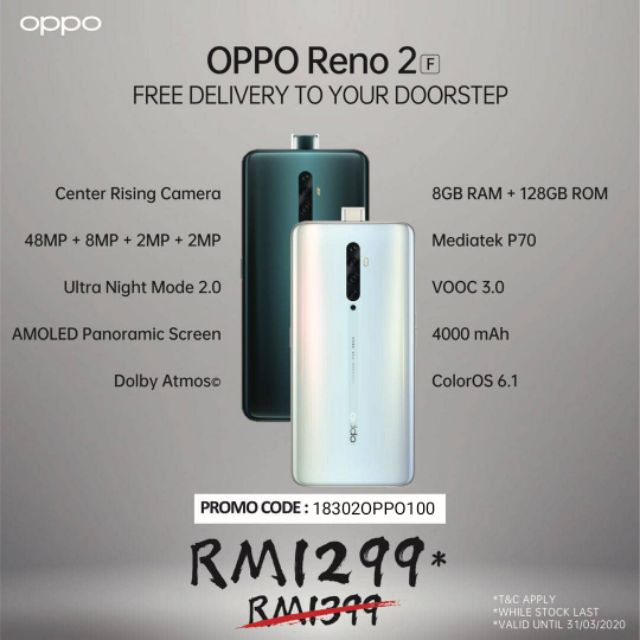 OPPO RENO 2F (8GB RAM / 128GB ROM) | Shopee Malaysia